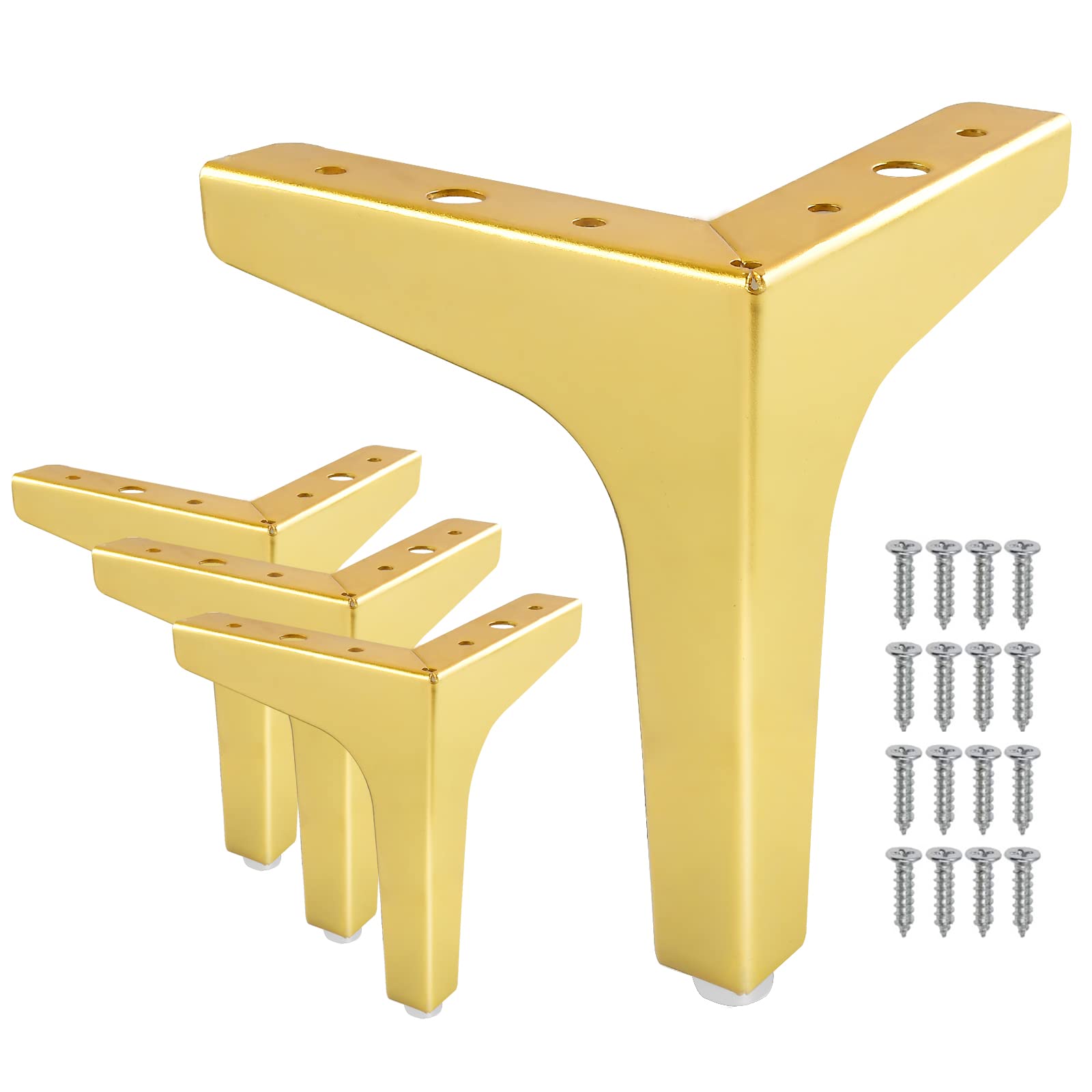 Buy EETU 6"/15cm Triangle Furniture Legs, Set of 4 DIY Modern Metal ...