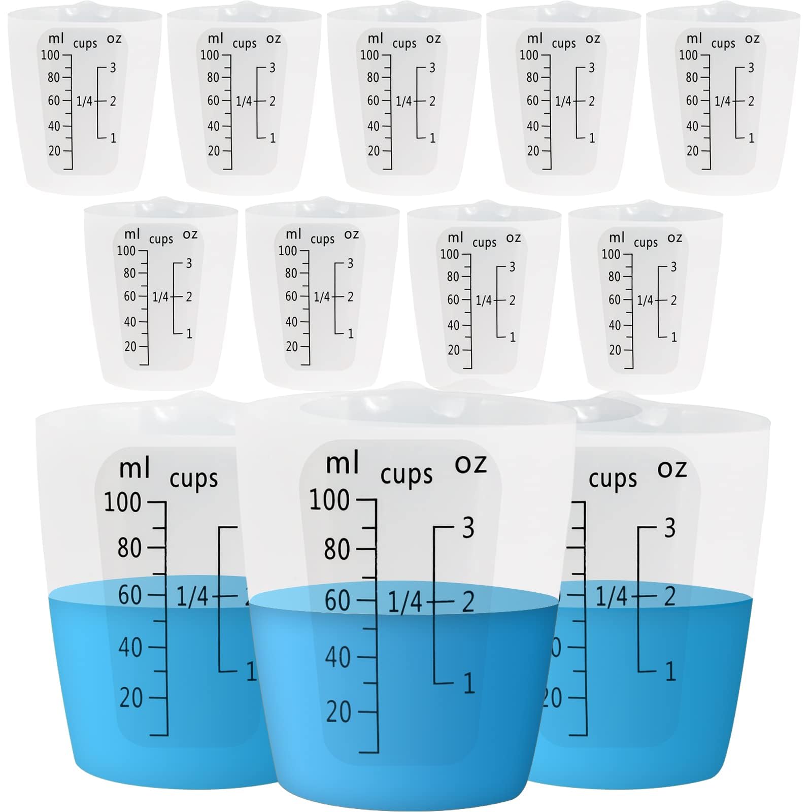 12 Measuring Cup Clip Art
