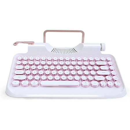 Amazon.com: RYMEK Typewriter Style Mechanical Wired & Wireless Keyboard ...