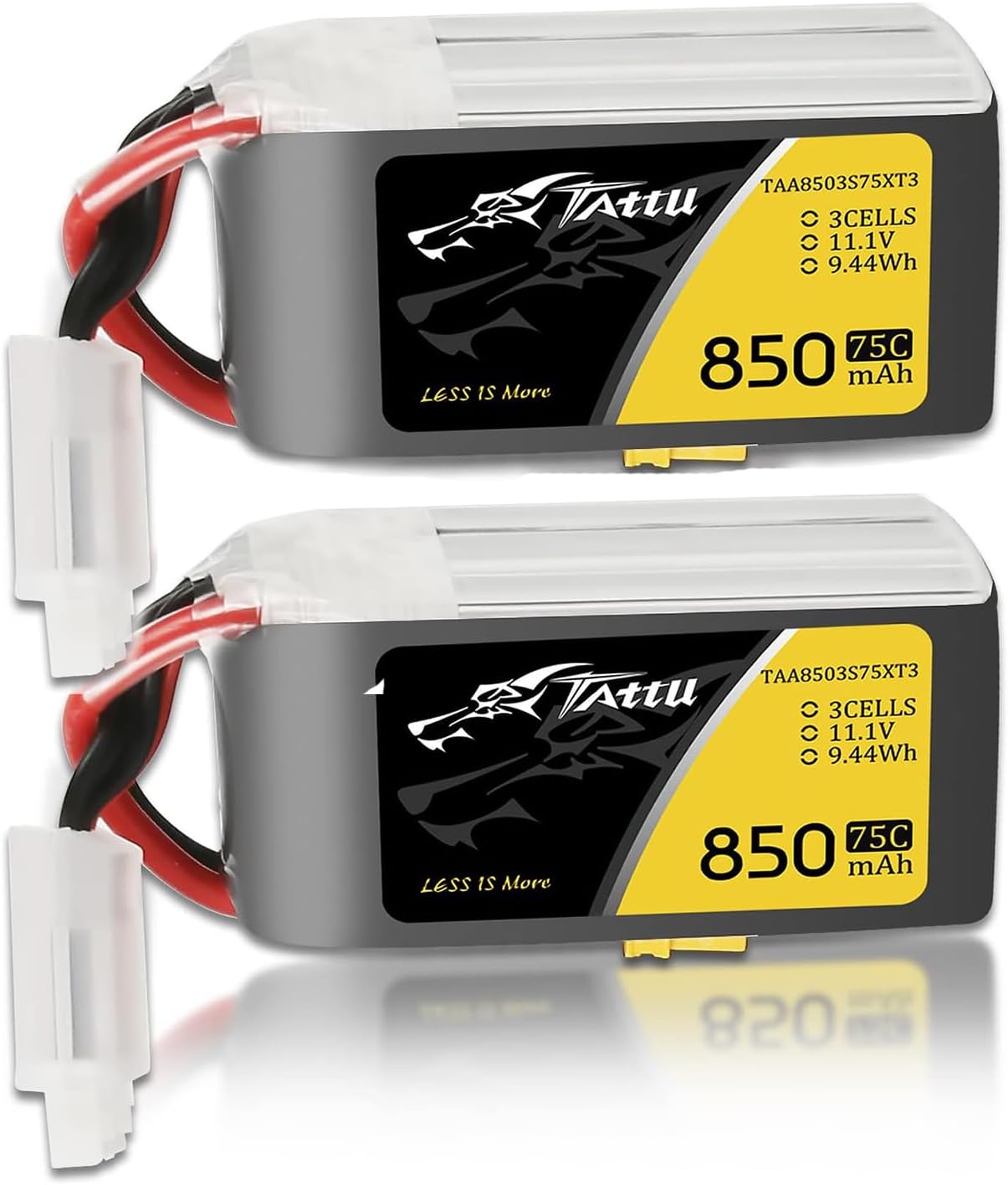 Amazon.com: TATTU 11.1V 1300mAh 75C 3S LiPo Battery Pack with XT60 Plug ...