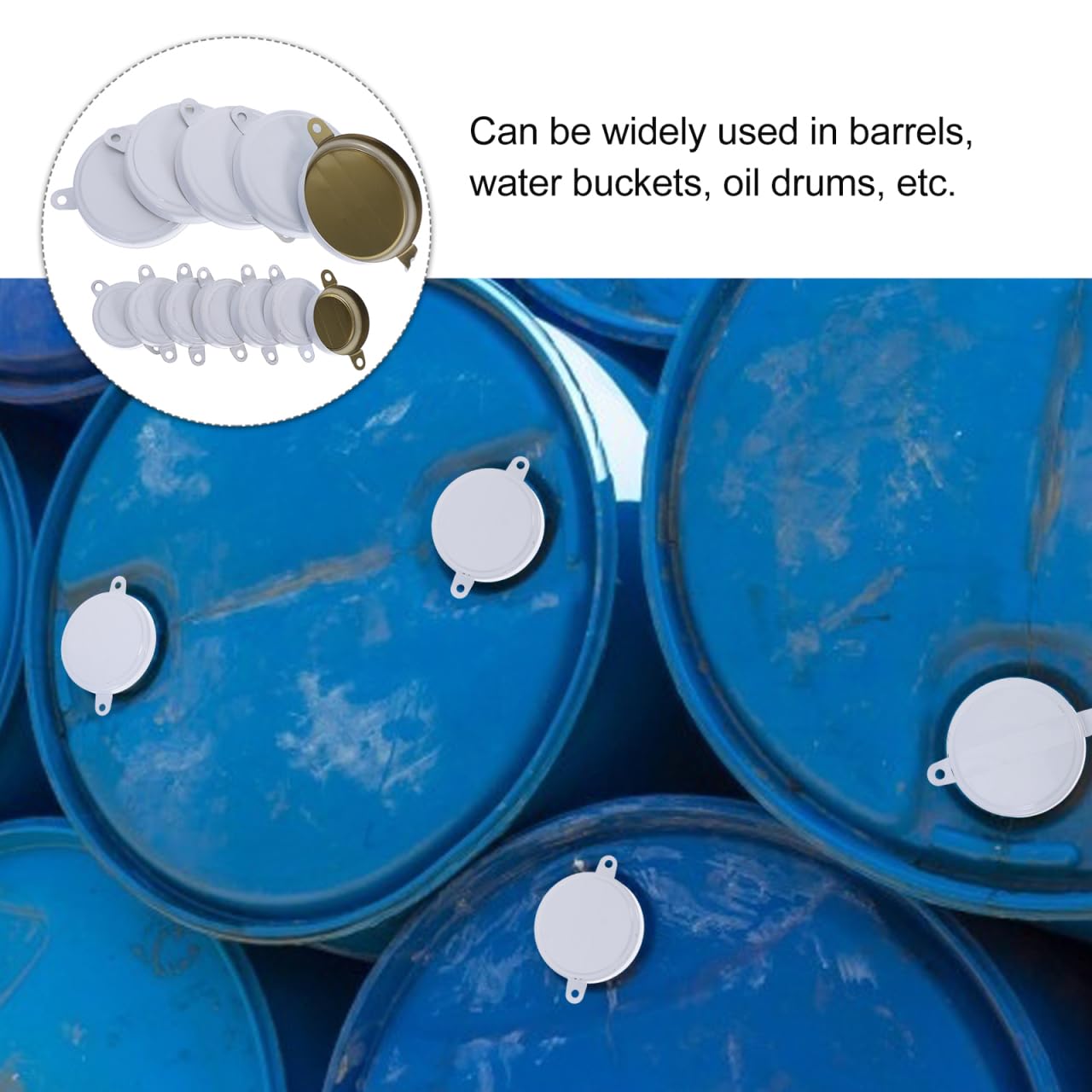 Snapklik.com : 55 Gallon Oil Drum Bung Caps Metal Seal Cover Leak-Proof ...