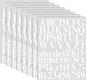 Amazon.com: TaoBary 8 Sets 536 Pcs Vinyl Letter Number Stickers ...