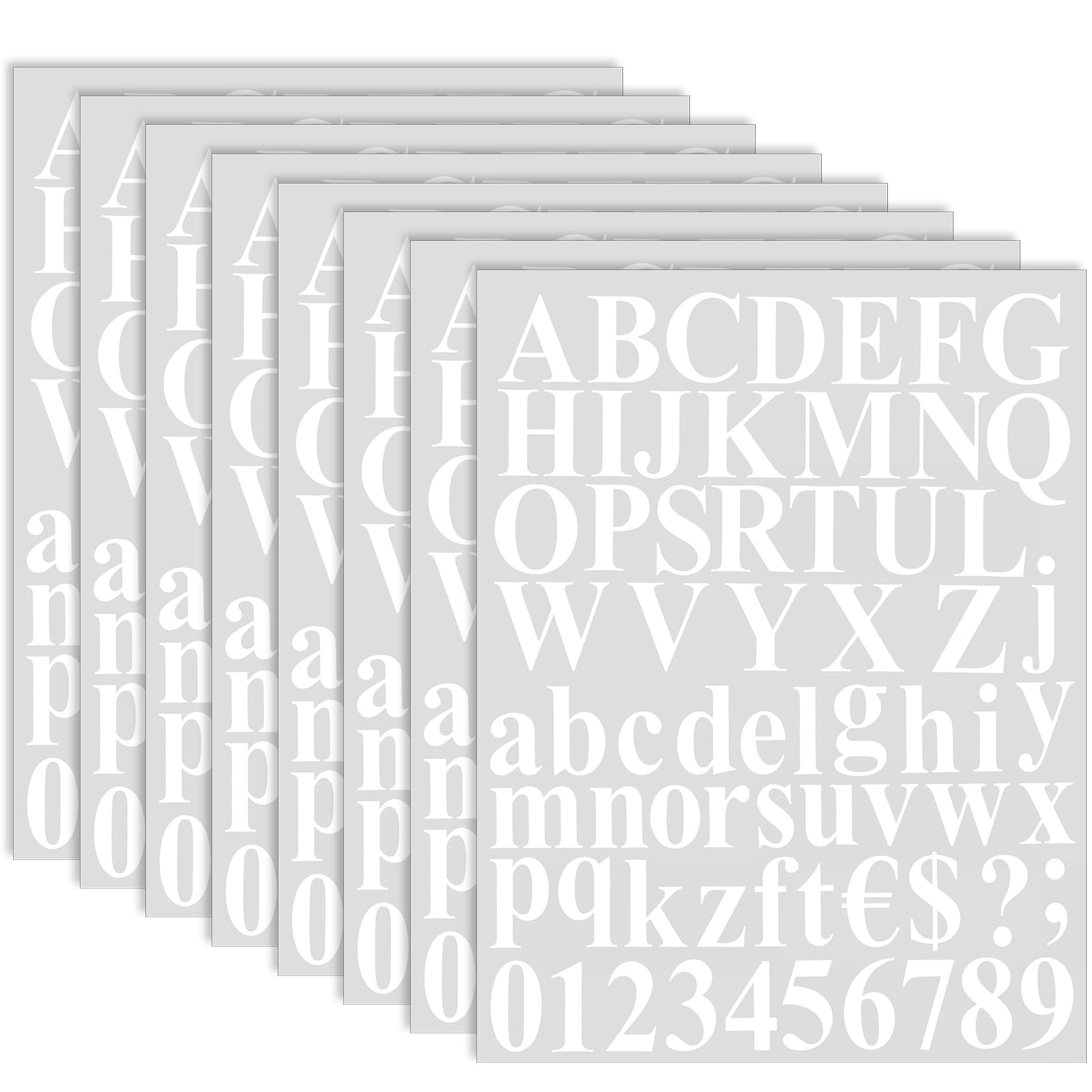 Amazon.com: TaoBary 8 Sets 536 Pcs Vinyl Letter Number Stickers ...