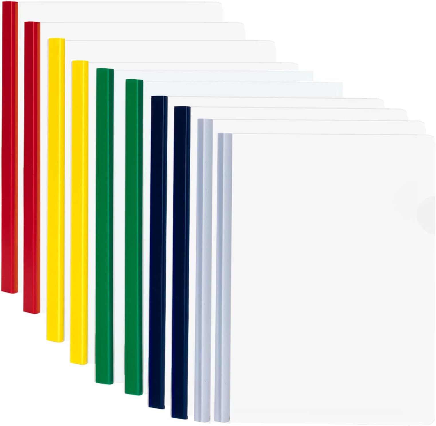 10pcs Clear Report Covers, A4 Sliding Bar Report Covers Files Clip with ...