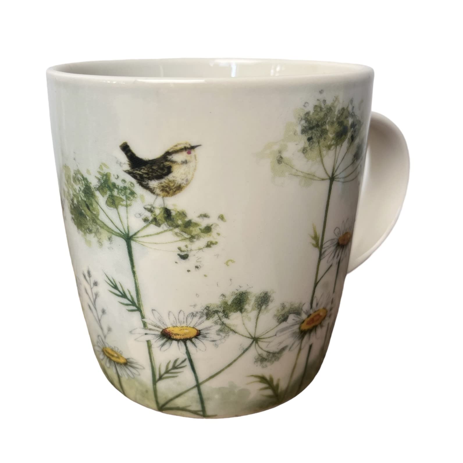 Alex Clark Wren and Cow Parsley Mug- Wildflowers - Birds - Original ...