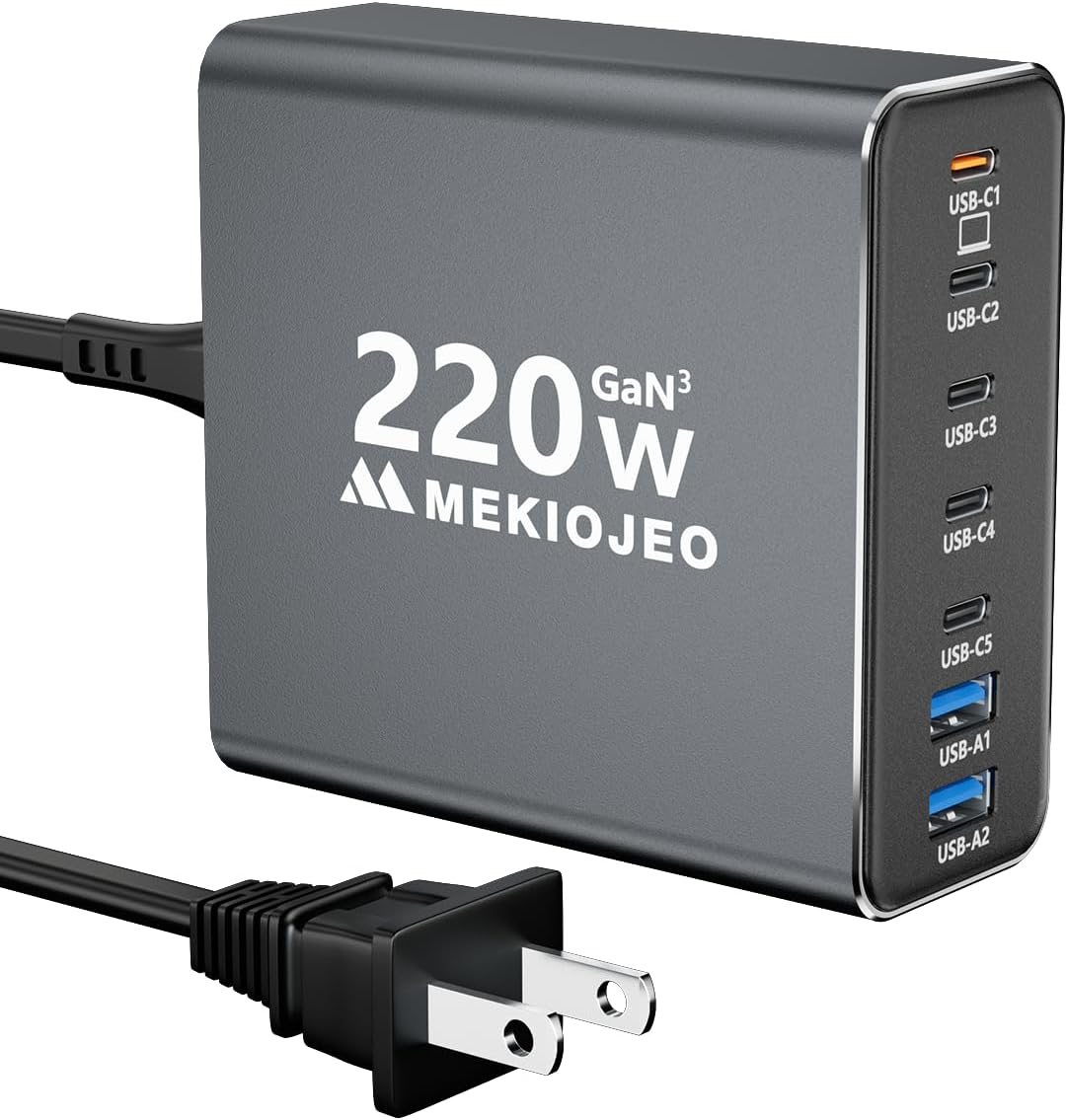 Amazon.com: Aluminum Alloy USB C Charger 220W GaN Charger Fast USB C ...