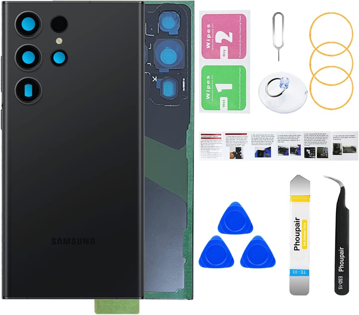Amazon.com: Black Acrylic Glass Back Panel Cover Replacement for ...