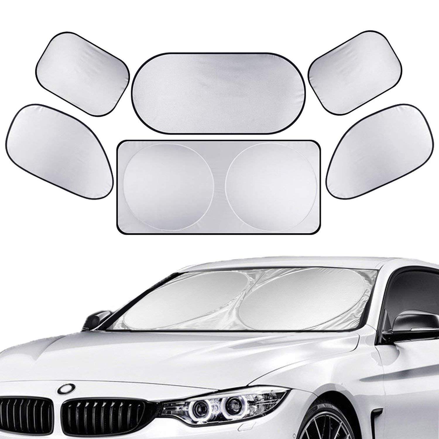KITCHEN CHOICE Parasol para Auto,6Pcs para Sol Automovil Plegable,con ...