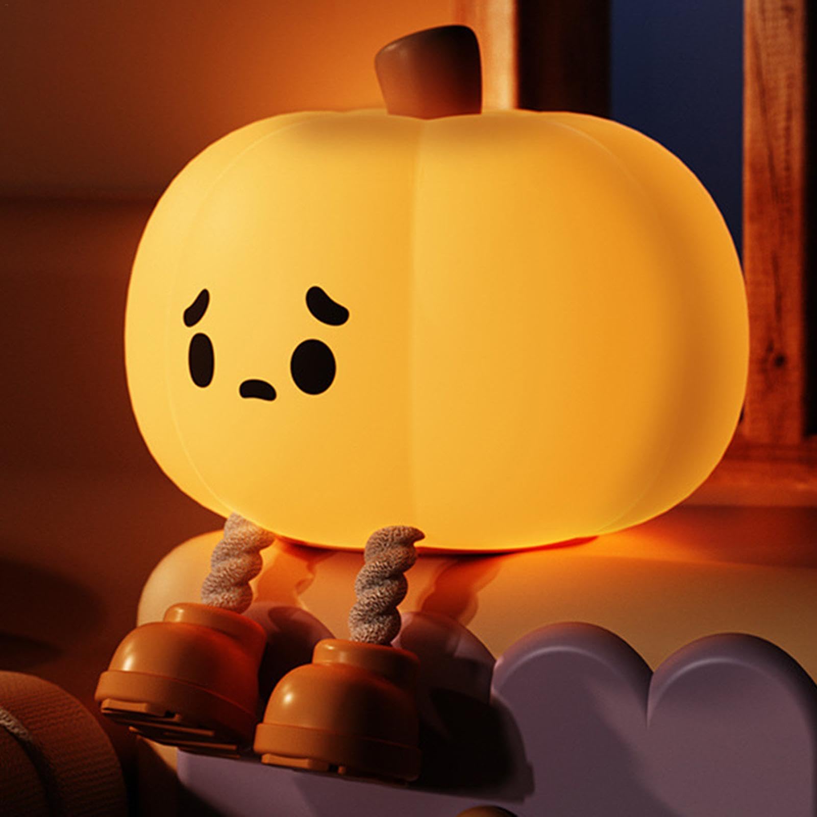 Pumpkin Night Light,Cute Pumpkin LED Lamp,Pumpkin Touch Sensor Lamp ...