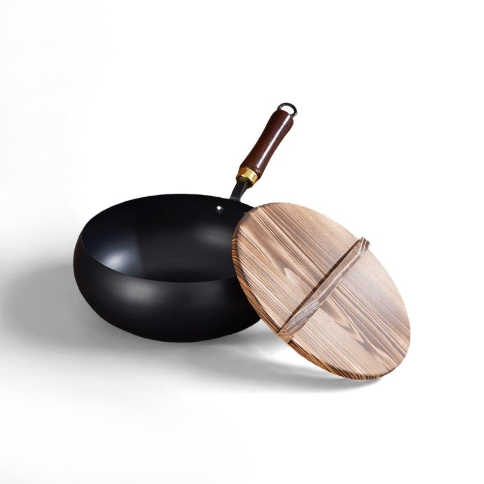 Japanese Cookware Suntuup Japanese Uncoated Iron Pan With Lid, 9.45 ...