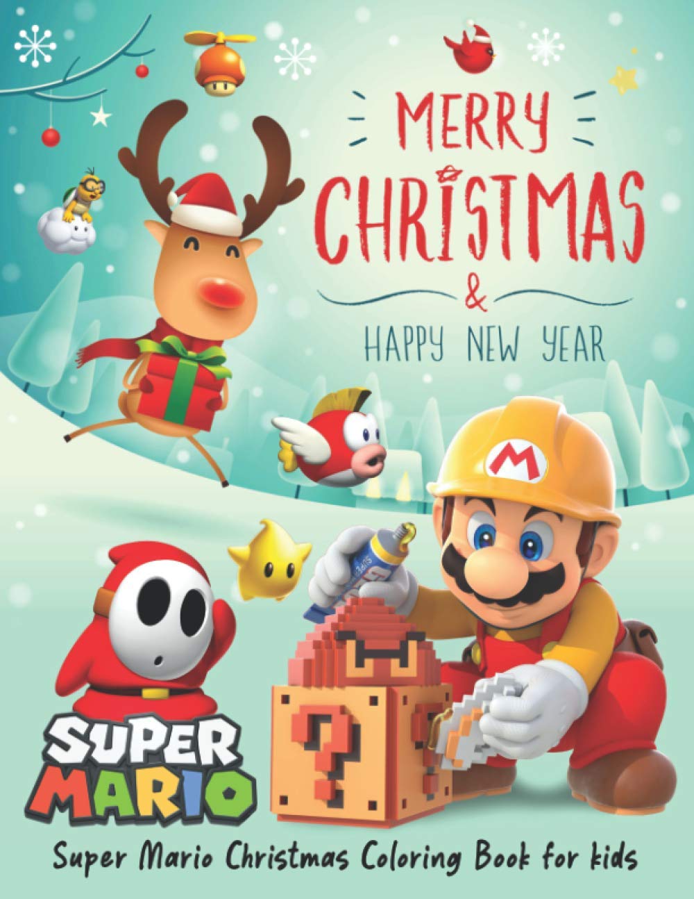 Super Mario Christmas Coloring Book For Kids 50 Premium Coloring ...