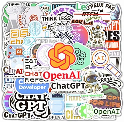 Amazon.com: Alaxciax 50PCS Open Ai Stickers, Chat Gpt Stickers Computer ...
