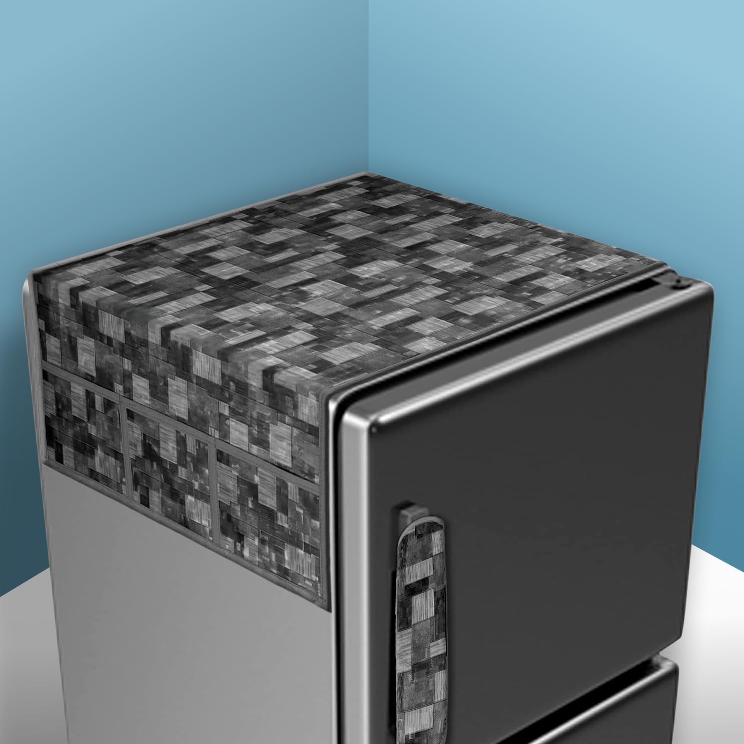 Amazon Brand - Solimo Polyester Fridge Top Cover, Maroon, Set of 1 ...