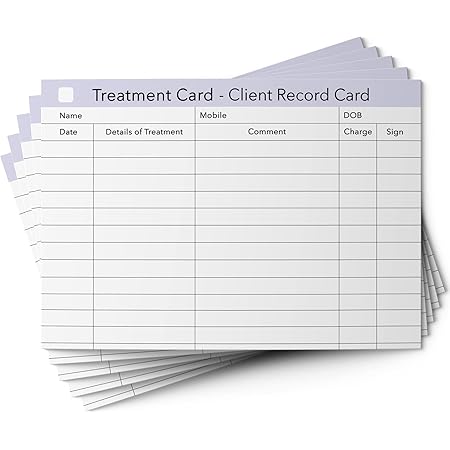 Hairdressing Client Record Card - Treatment Consultation Form for ...