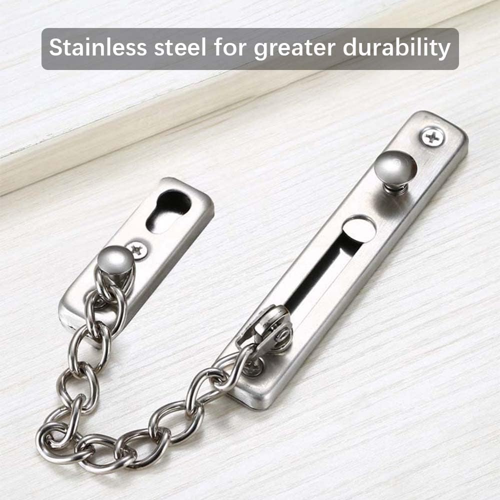 Door Chain Stainless Steel Security Chain Lock, Sliver Door Chains ...