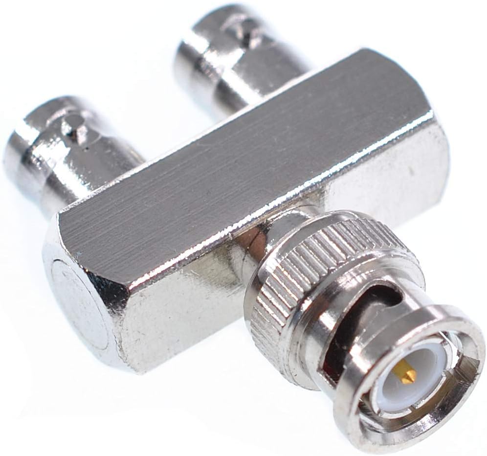 Oiyagai Adaptateur en Y Type BNC Triple Jack, BNC Mâle vers 2 BNC Femelle, Connecteur Coaxial RF ...