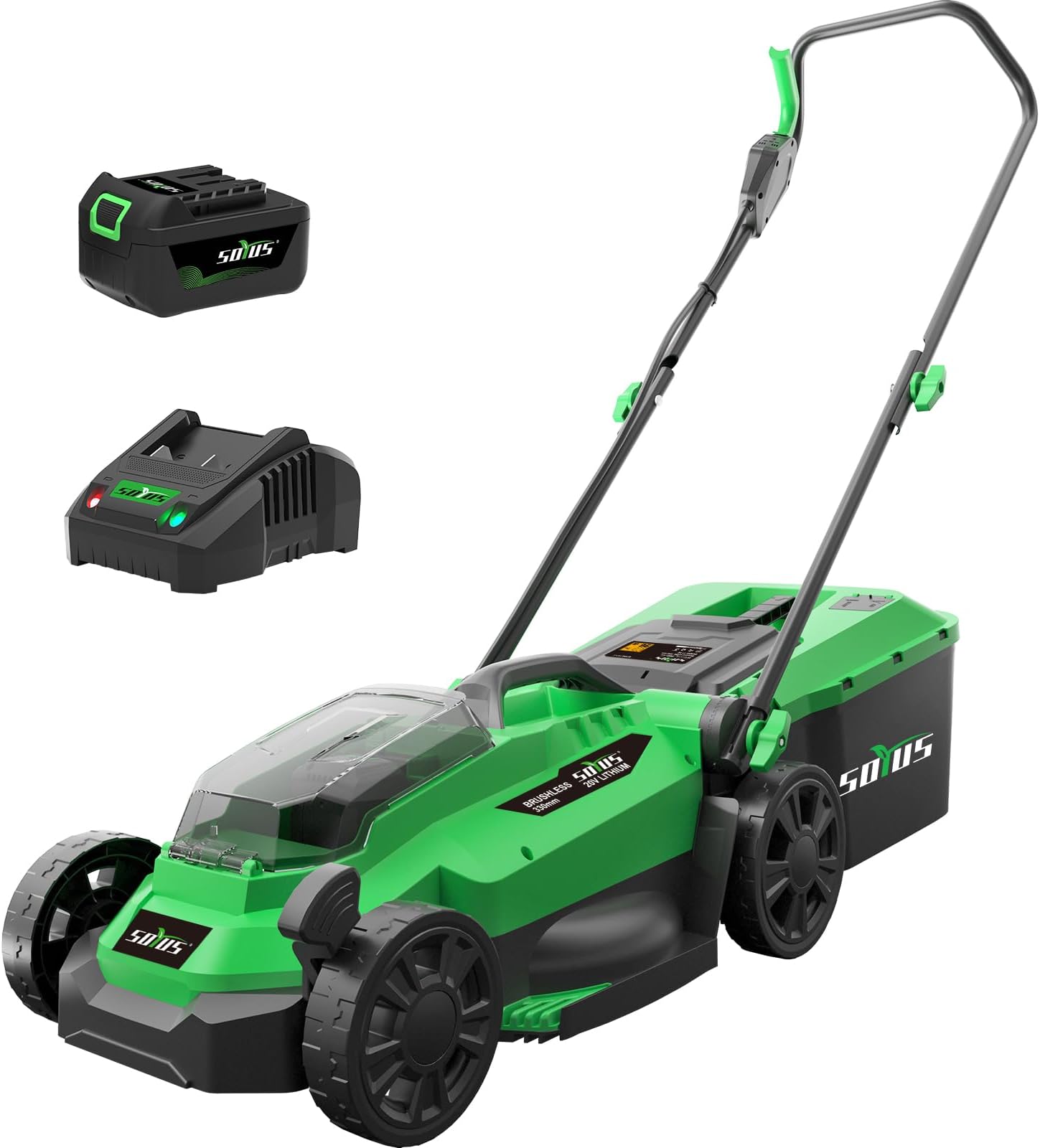 Amazon.com : SOYUS Electric Lawn Mower Cordless, 13 Inch 20V Lawn ...