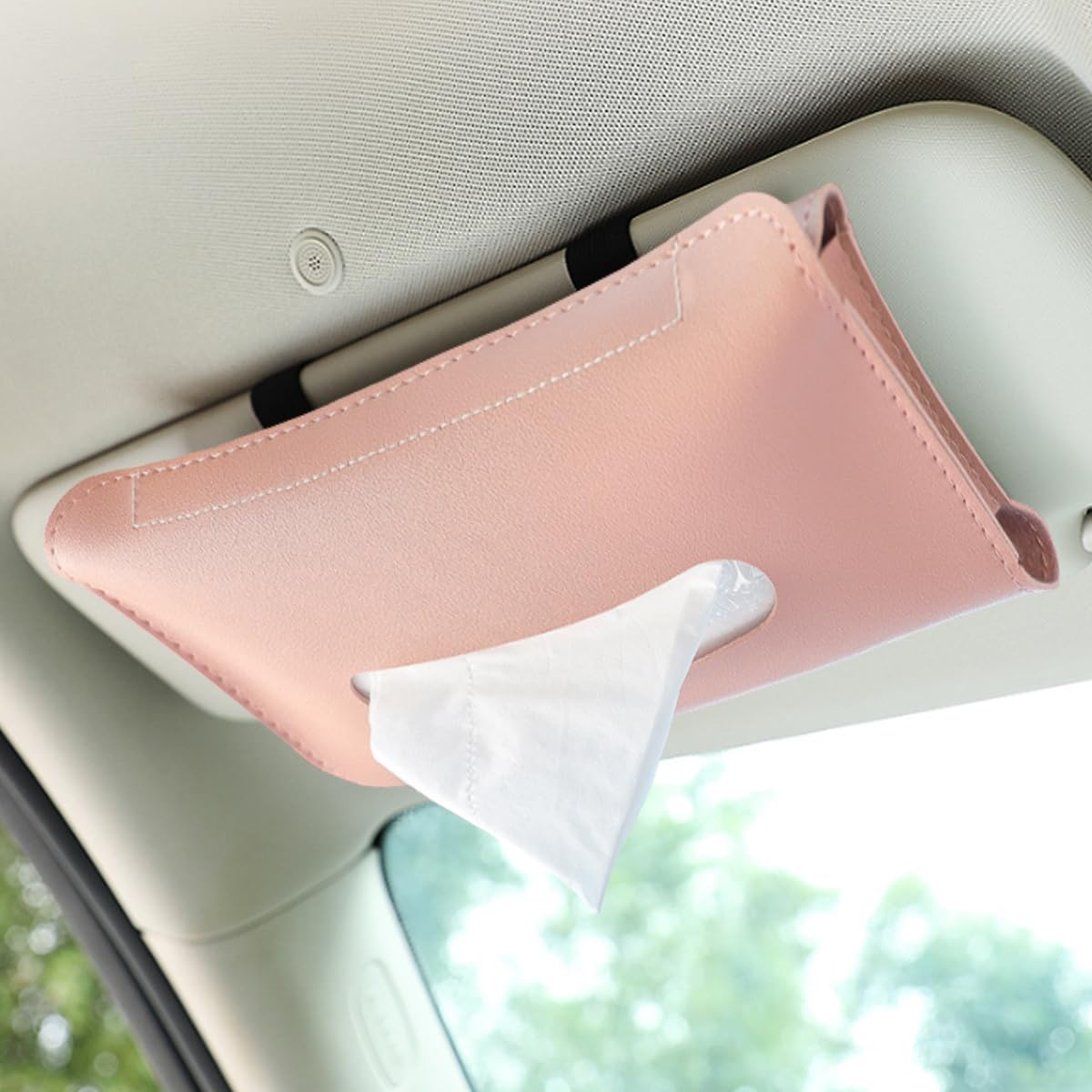 Amazon.com: Tissue Box Holder for Car - PU Leather Sun Visor Napkin ...