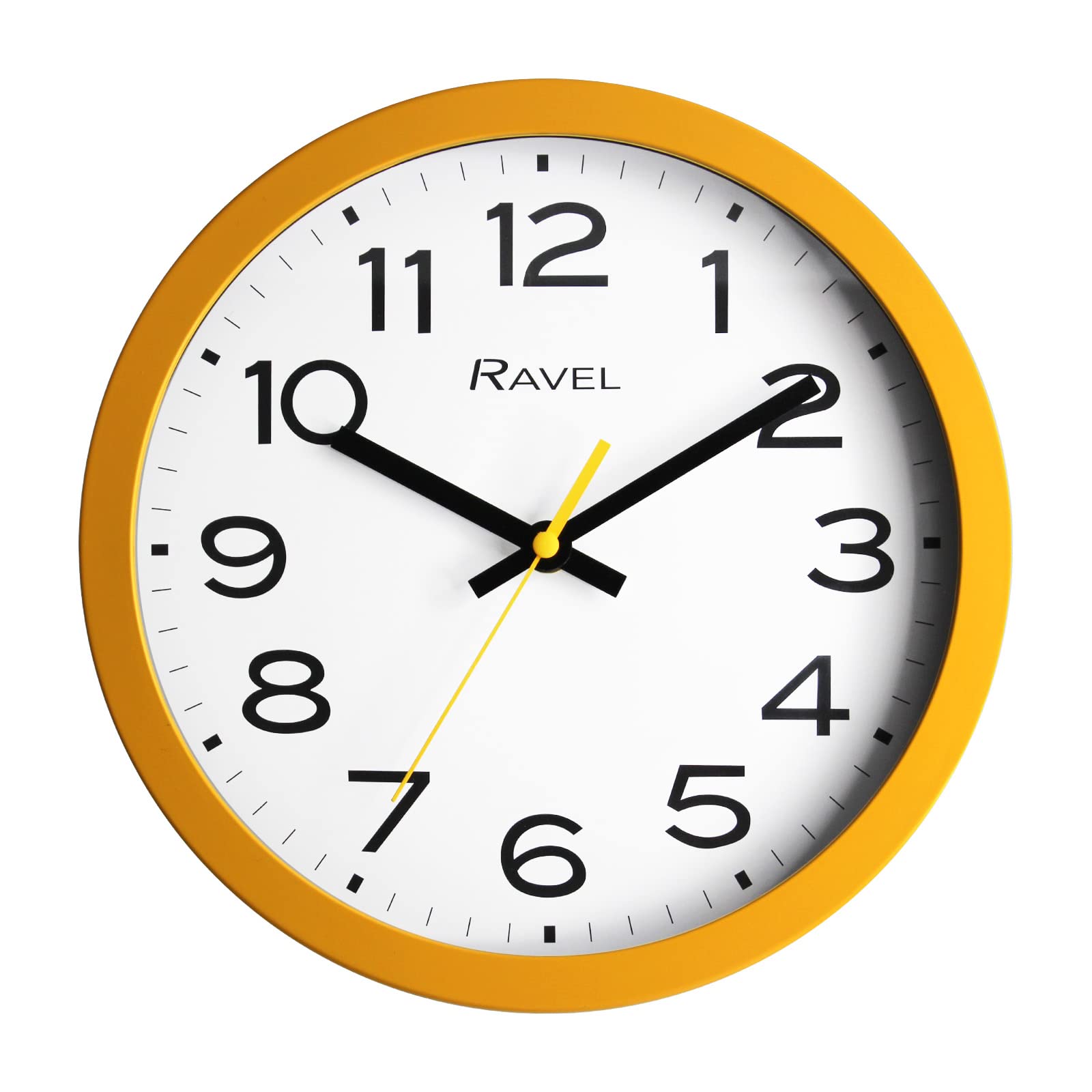 Ravel - Modern 25cm Wall Clock - Analogue Quartz - RWC.25.9 - Ochre ...