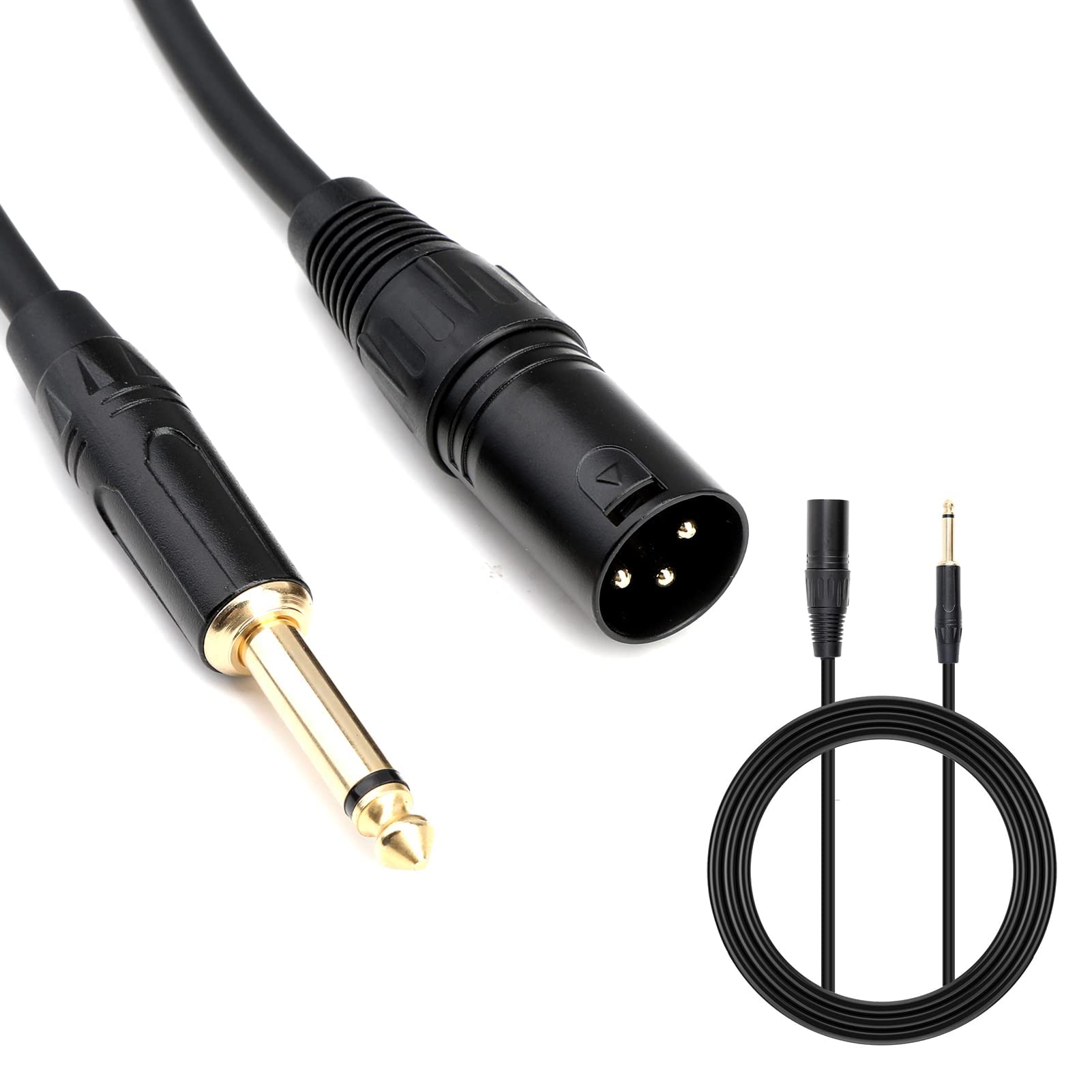 Cable de Audio XLR Macho a TRS 1/4 Equilibrado, Cable Adaptador ...