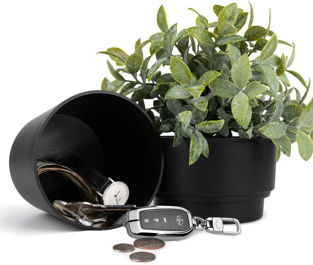 ISLANDSAFE Diversion Safe, Secret Hidden Key Safe Lock Box, Flower Pot ...