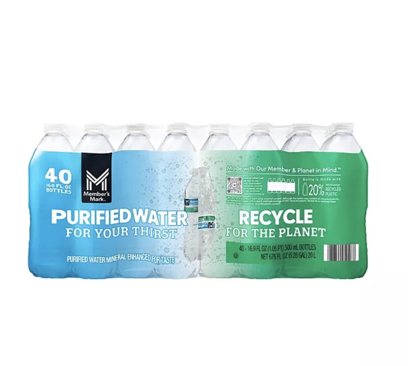 Amazon.com: Generic New! Members Mark bottled Purified Water 16.9 fl ...