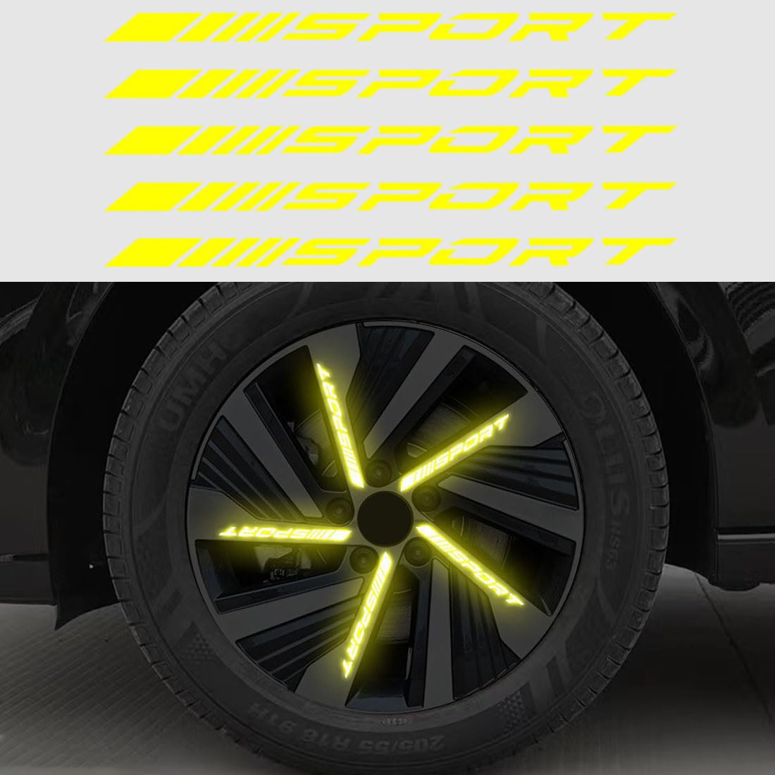 Snapklik.com : 20PCS Universal Reflective Rim Stripe Sticker,Car Wheel ...