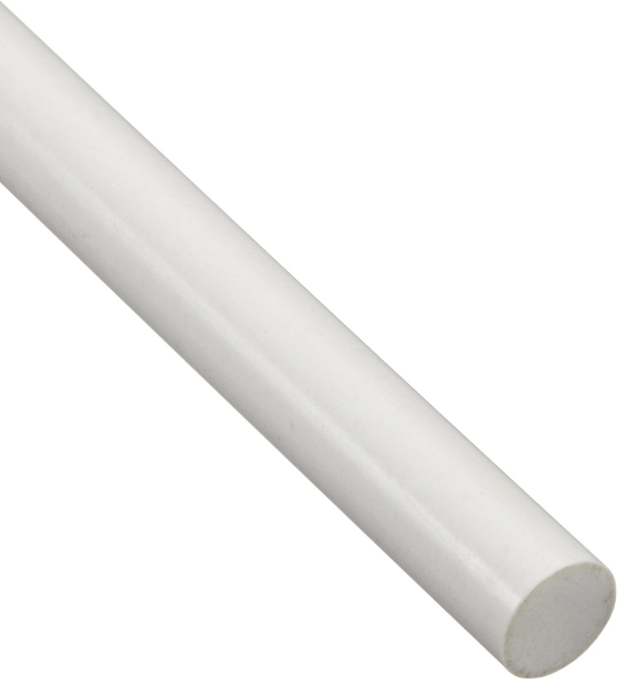 PTFE (Polytetrafluoroethylene) Round Rod, Opaque White, Standard ...