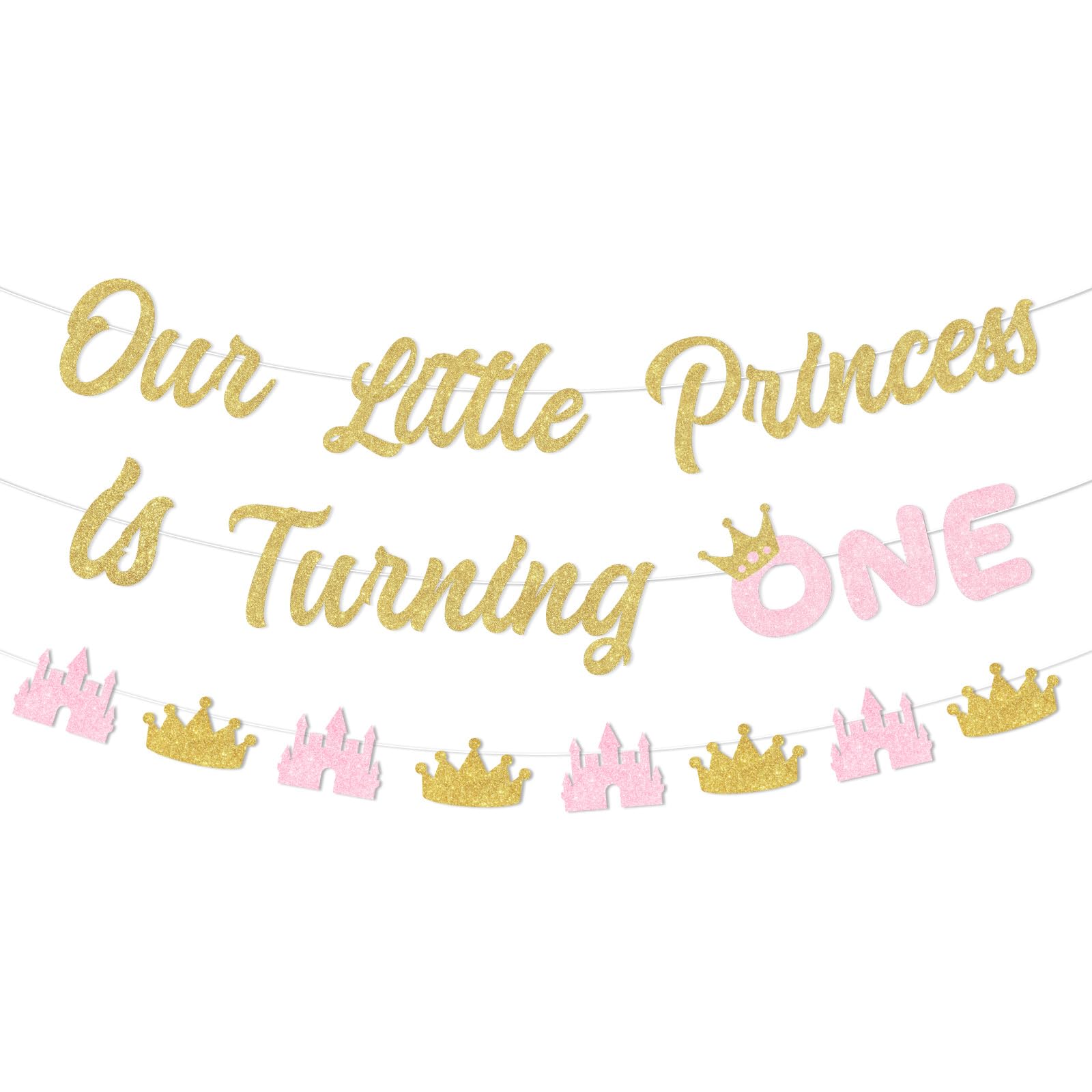 Amazon.com: Sursurprise Princess Themed 1st Birthday Decorations, Our ...