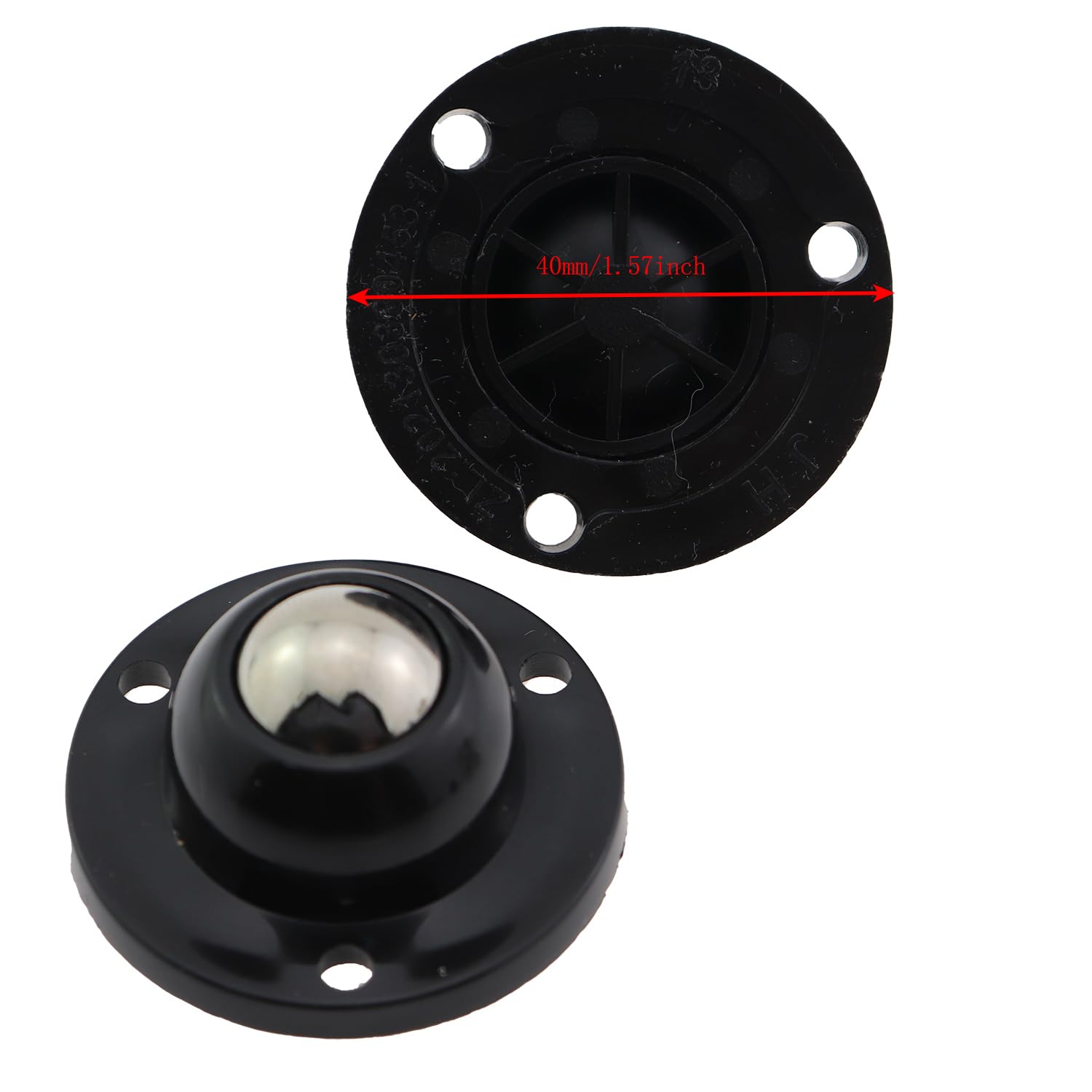 Snapklik.com : 8PCS 35mm Diameter Black Load Bearing Universal Wheel No ...
