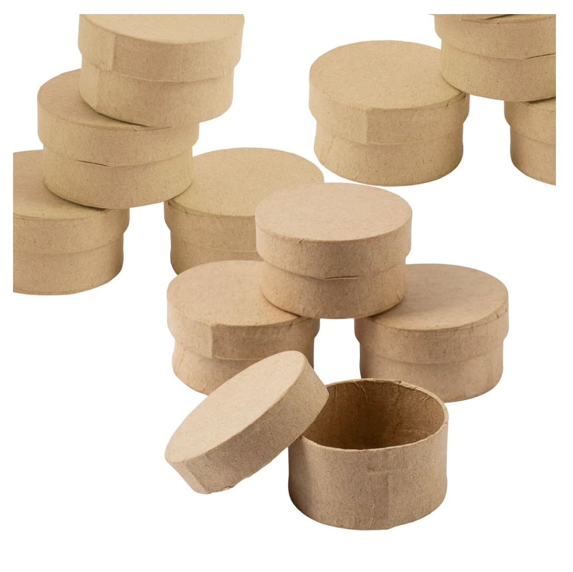 Amazon.com: Factory Direct Craft Paper Mache Round Boxes Set of 24 ...
