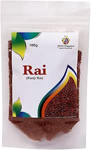 Amazon.com : Jioo Organics Rai Sarson Banarsi Rai Mustard Seeds 100gm ...