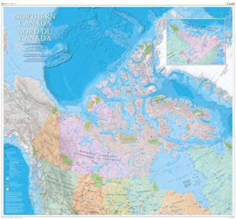 Northern Canada Wall Map - Bilingual - Atlas of Canada - 48" x 44 ...