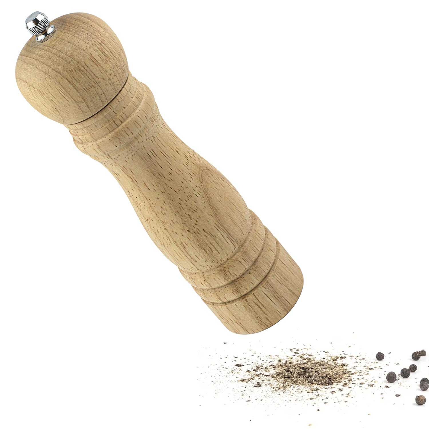 Amazon.com: Wooden Pepper Mill, Adjustable Peppercorn Grinder: Home ...