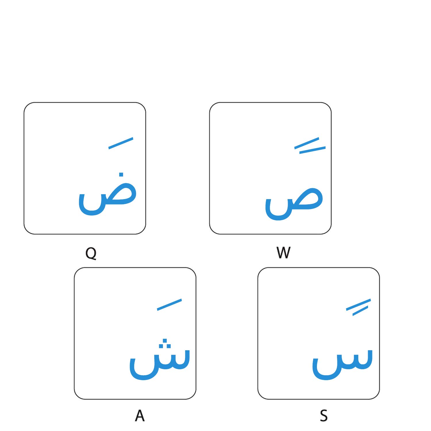 Buy 2PCS Pack Arabic Keyboard Stickers Arabic English Keyboard buy-2pcs-pack-arabic-keyboard-stickers-arabic-english-keyboard