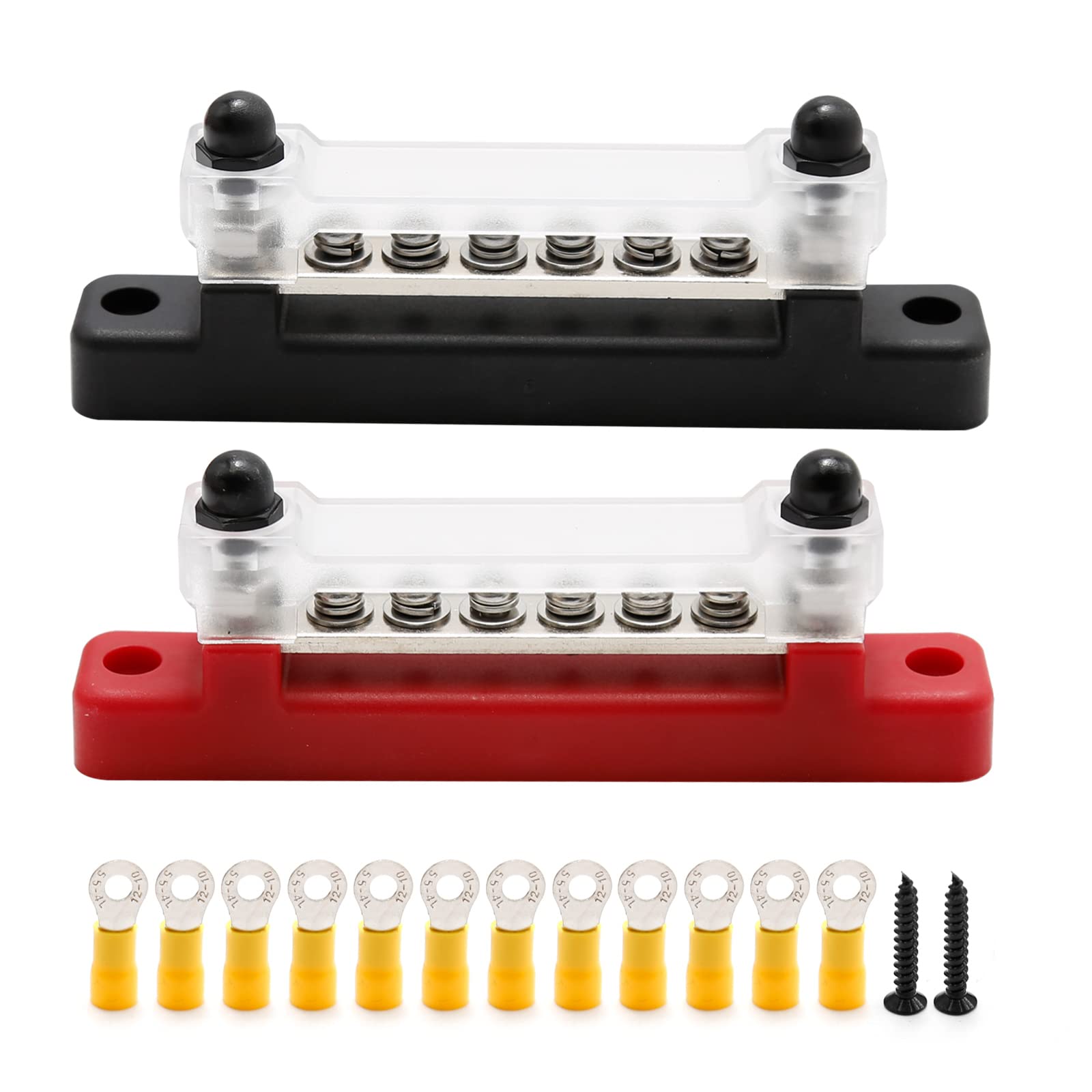 Amazon.com: 2PCS 6 Terminal Single-Row Bus Bar 150A BusBar Block with ...