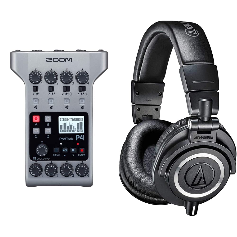 Amazon.com: Zoom PodTrak P4 Podcast Recorder, 4 Microphone Inputs ...