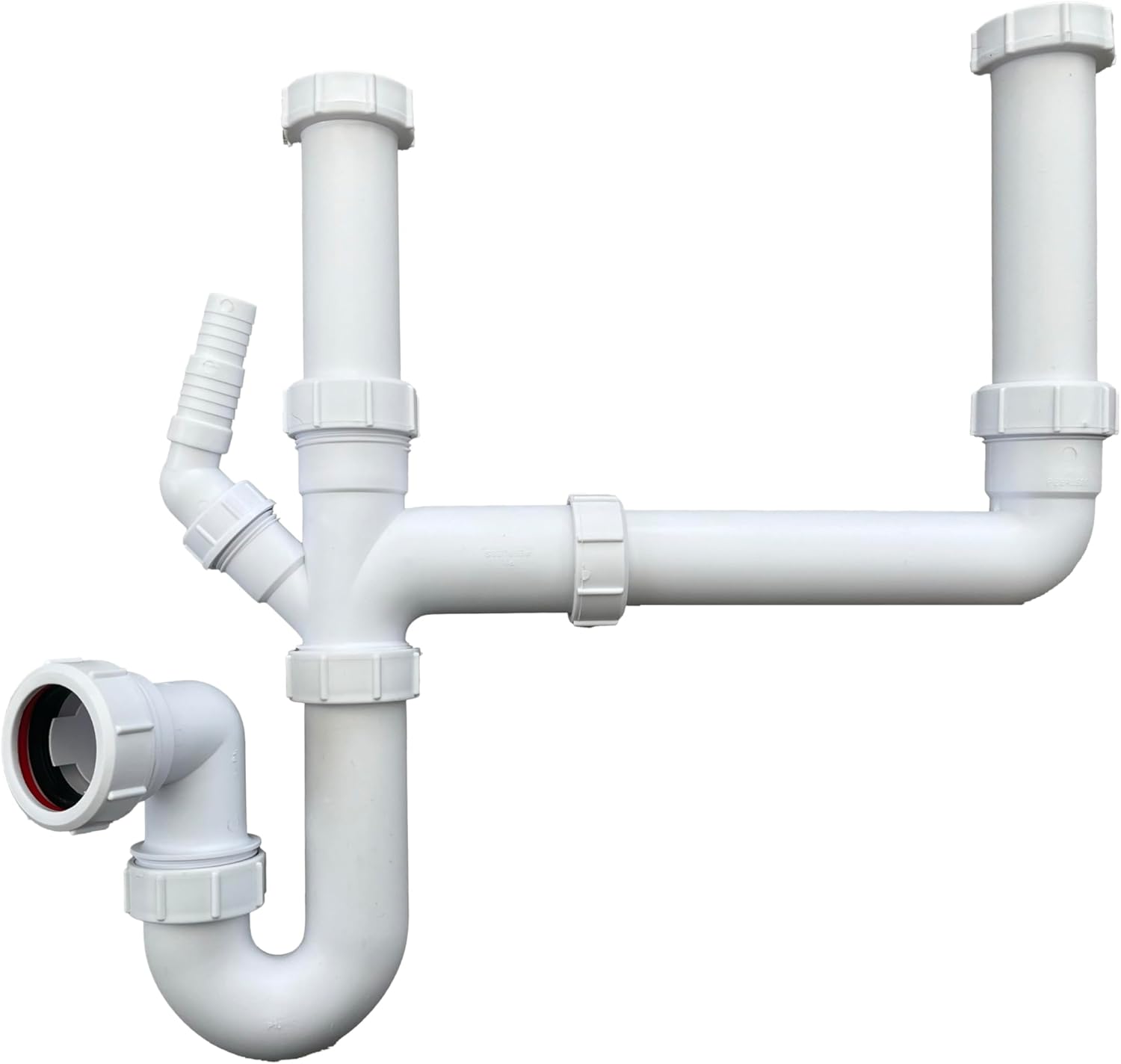 Universal Double Bowl Sink Waste Kit and Half Bowl Trap Kit - Multi-Fit ...
