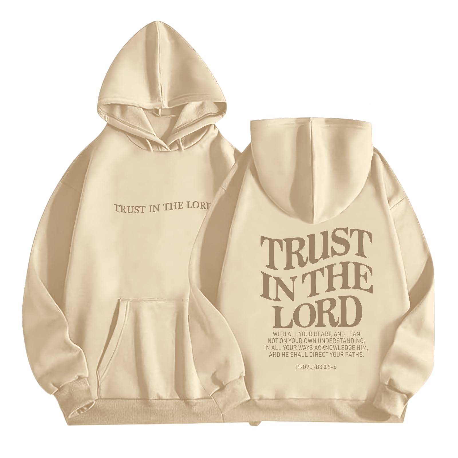 Tuislay Trust In The Lord Graphic Hoodies Christian Faith Sweatshirts ...