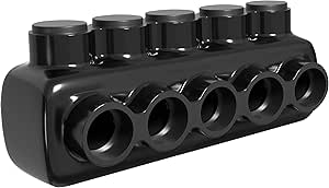 OHLECTRIC Insulated Wire Connector 5 Port Single Side Entry for 3/0-7 ...