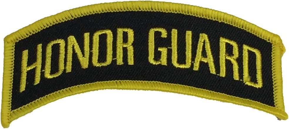 Amazon.com: HONOR GUARD ROCKER TAB PATCH - BLACK AND YELLOW - Veteran ...