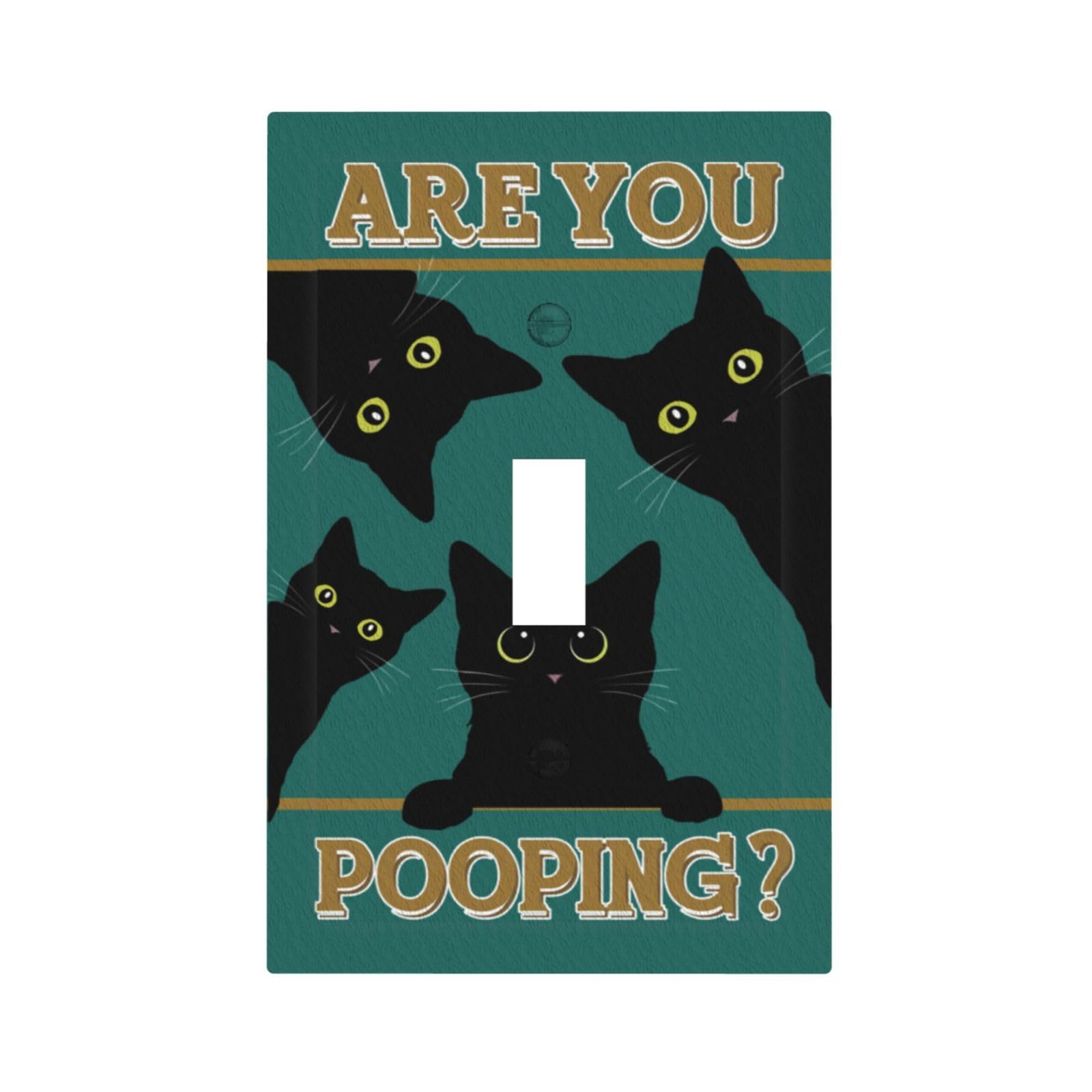 CZRPKEN Black Cat 1 Gang Fun Light Switch Covers Cute Cat Looking At ...