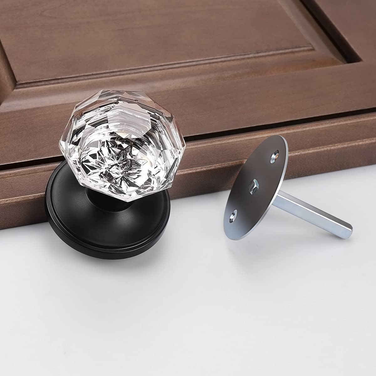 Snapklik.com : 5 Pack Crystal Dummy Door Knobs Classic Rosette Interior ...