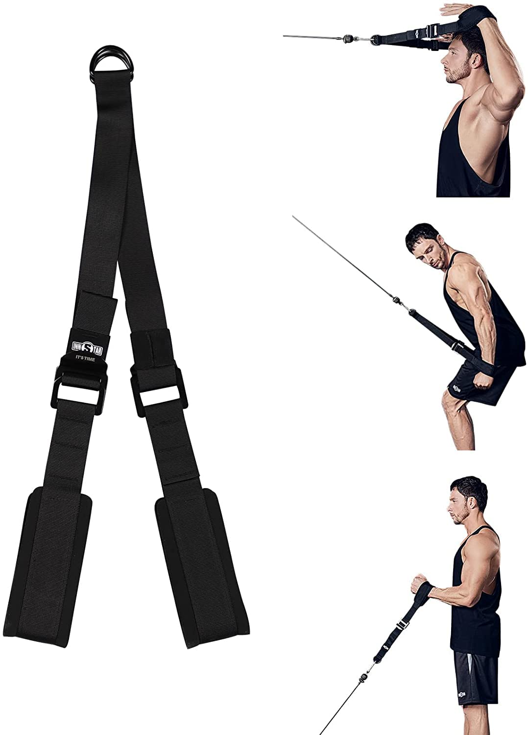 Snapklik.com : INNSTAR Adjustable Tricep Rope Cable Attachment, 24-54 ...