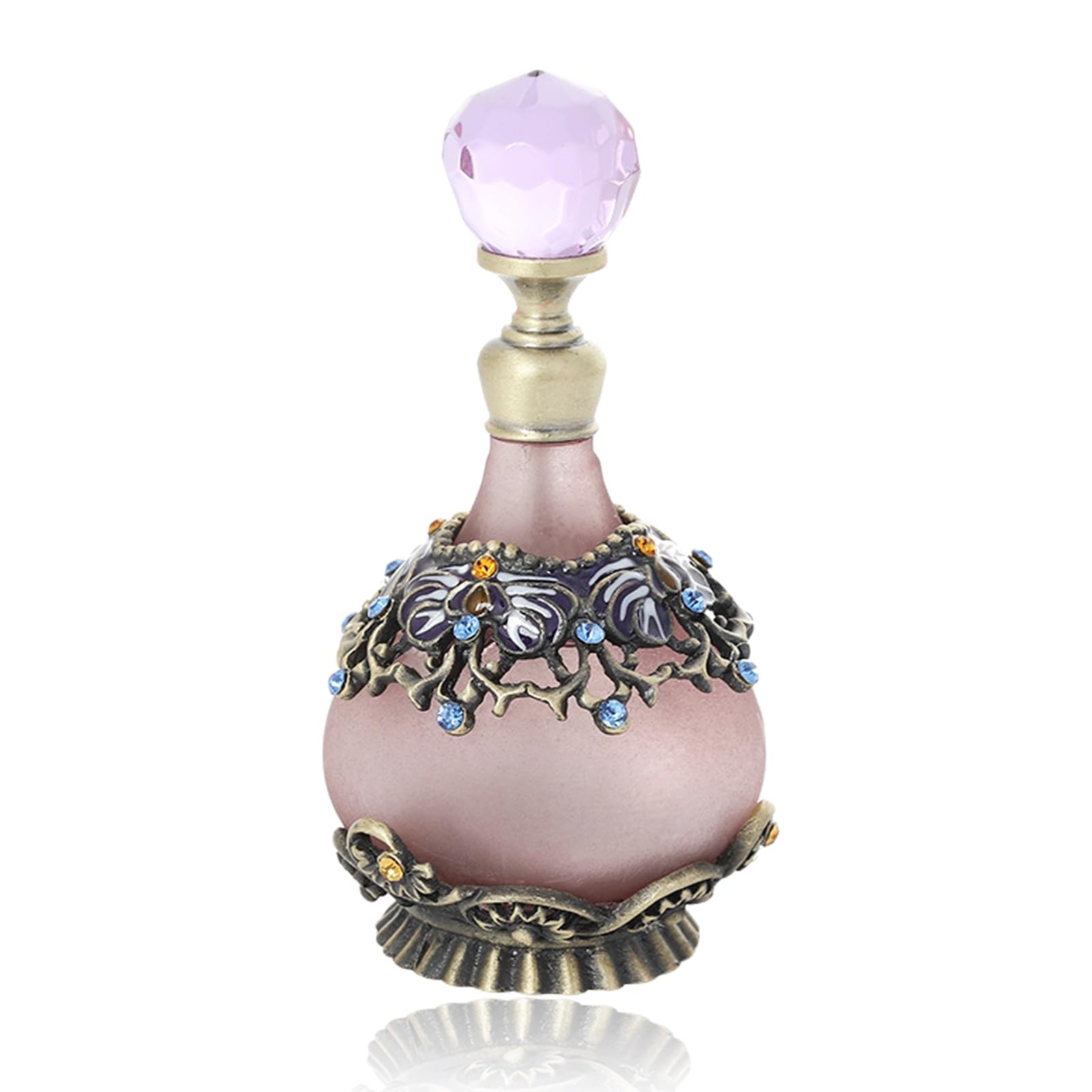 Amazon.com: Mgoodoo Purple Vintage Perfume Bottle, 25Ml Empty ...