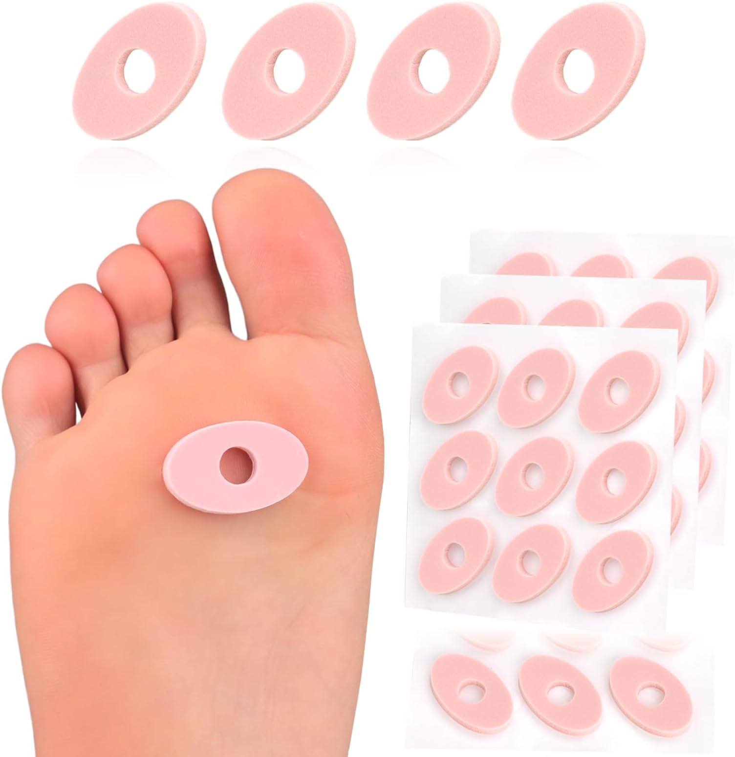 Amazon.com : Reppkyh Callus Pads, 105 Pcs Foam Callus Cushions Corn Toe ...