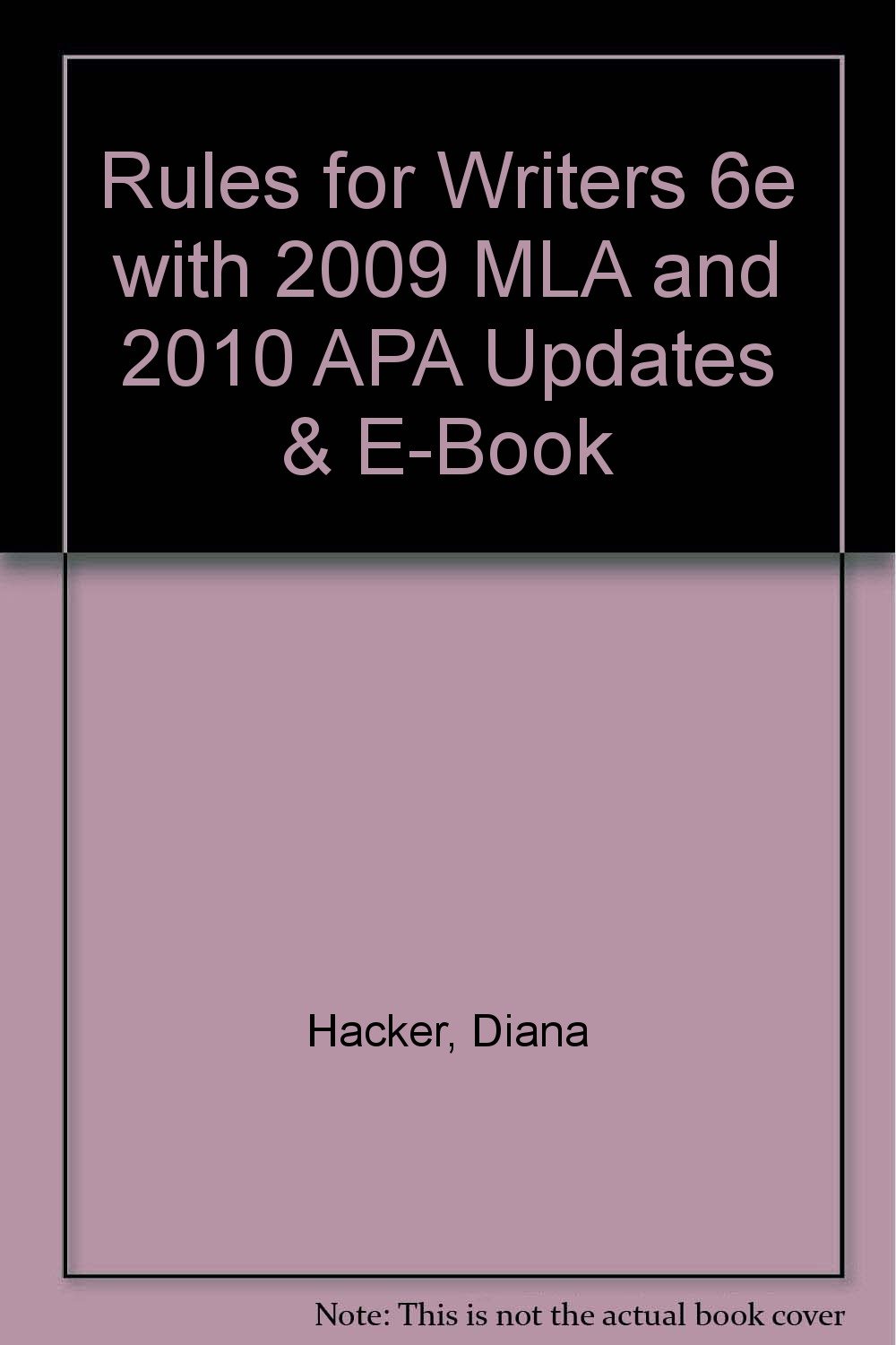 Amazon.com: Rules for Writers 6e with 2009 MLA and 2010 APA Updates & E ...