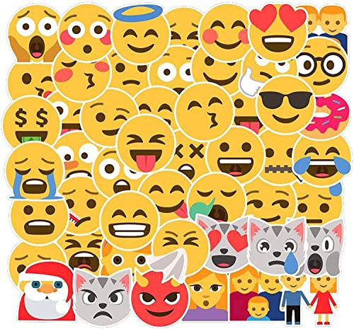 HNTR Emoji Stickers | 50 Large Emoji Face Decals – BigaMart