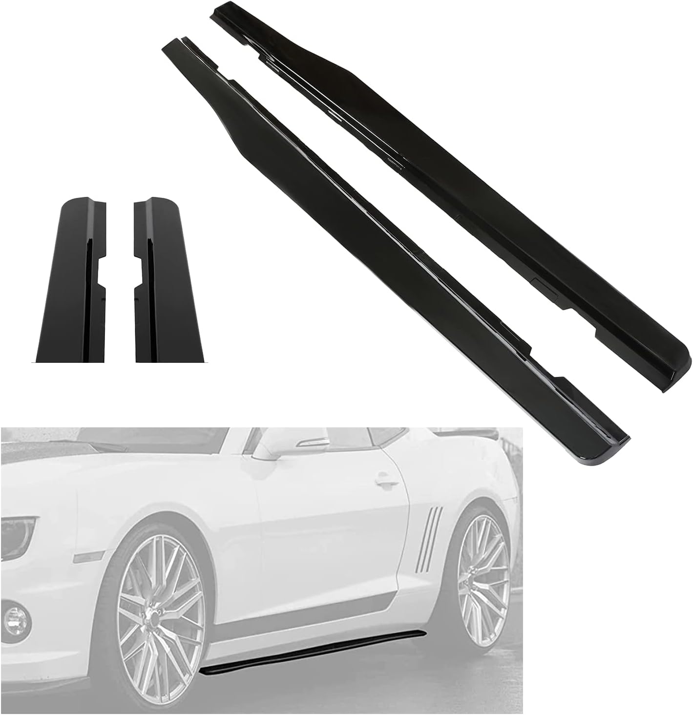 Amazon.com: KUAFU Side Skirts Compatible with 2010-2015 Chevy Camaro LT ...