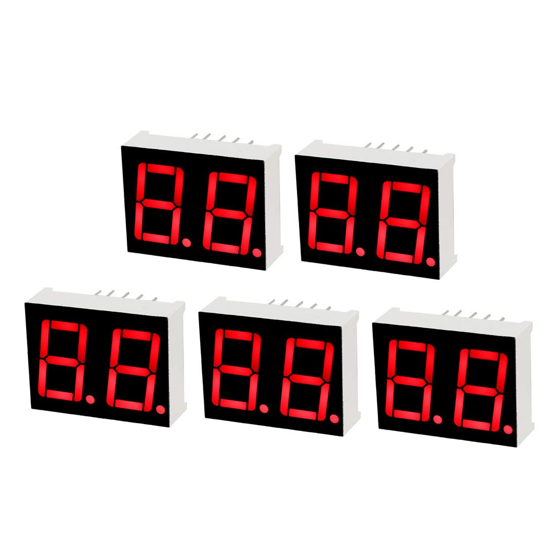 Amazon.com: uxcell Common Cathode 10 Pin 2 Bit 7 Segment Display 0.98 x ...